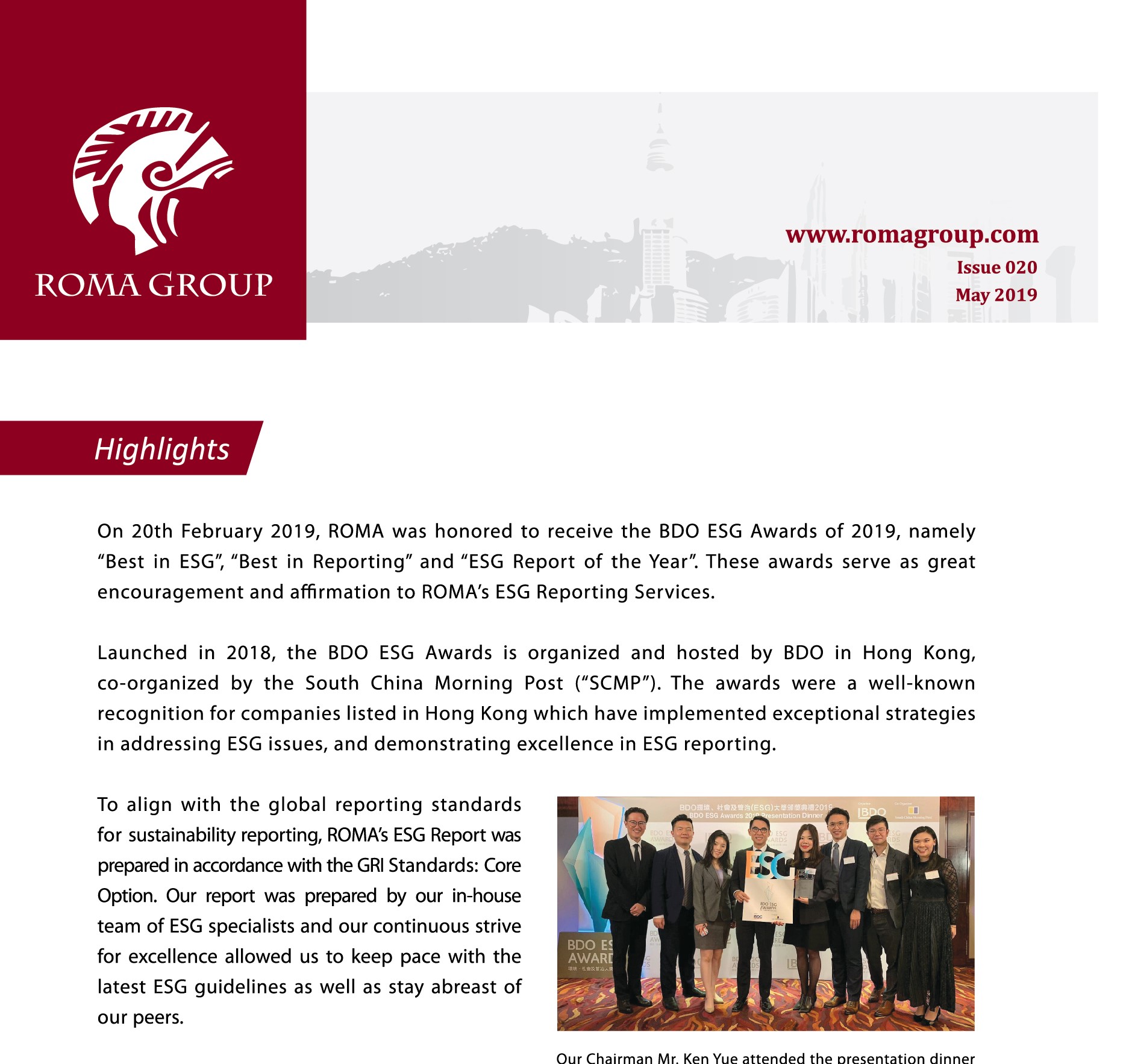 ROMA GROUP - Newsletter